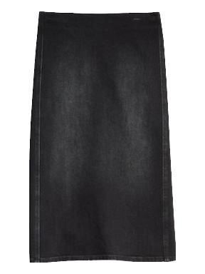 Gucci Stretch Cotton Denim Midi Skirt - Black