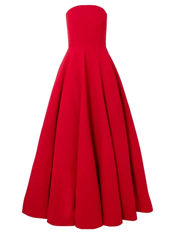 Solace Strapless Crepe Gown - No