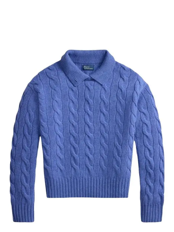 Polo Ralph Lauren Cable-knit Sweater With Button Closure - Blue