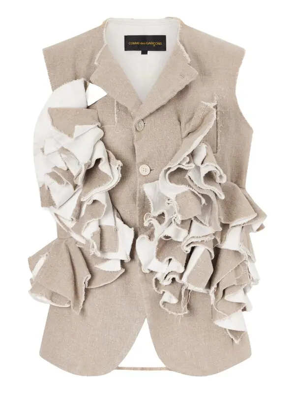 Comme Des Garçons Linen-canvas Vest - No