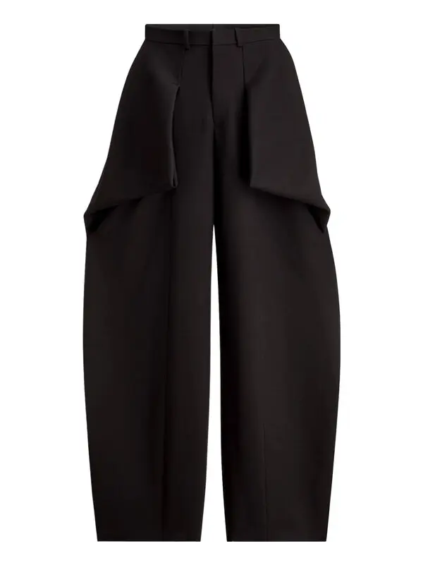 Dior Wool-blend Casual Trousers With Belt Loops And Buttoned Welt Pockets - Black