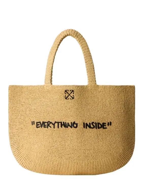 Off-White Jitney Quote Open-top Tote - Sand