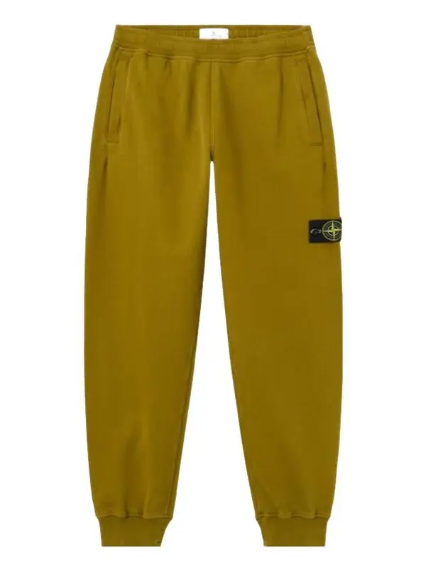 Stone Island Regular-fit Sweatpants With Ribbed Cuffs - Cactus