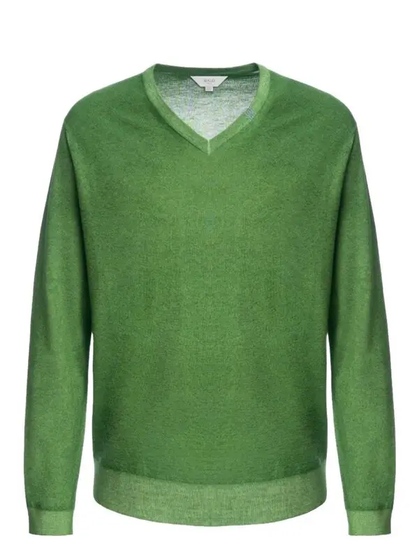 Malo Tavolozza V Neck - Green Tea