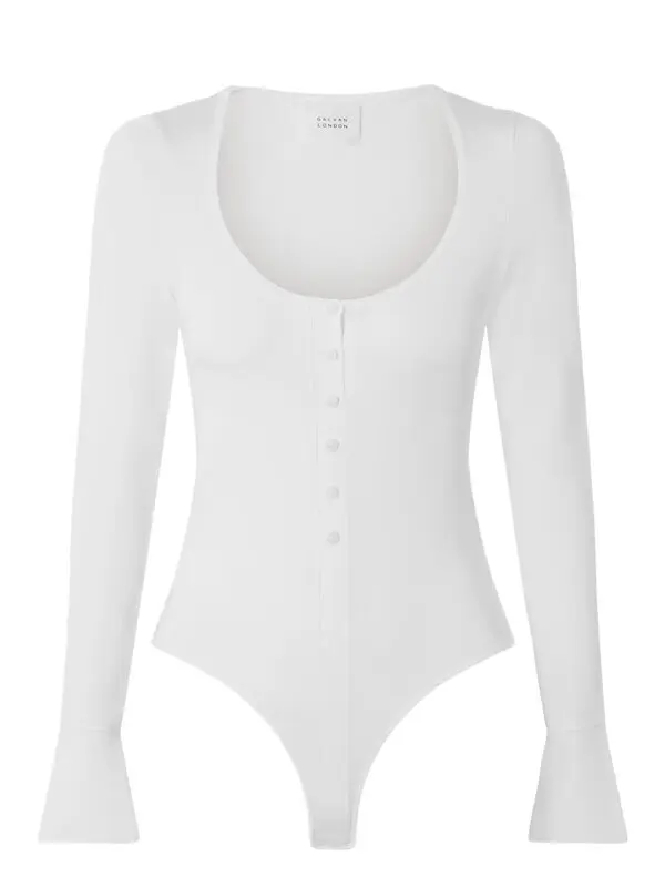 Galvan U-neck Long Sleeve Bodysuit - No
