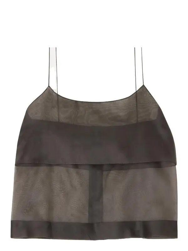 Calvin Klein Carmen Layered Silk-organza Top - No