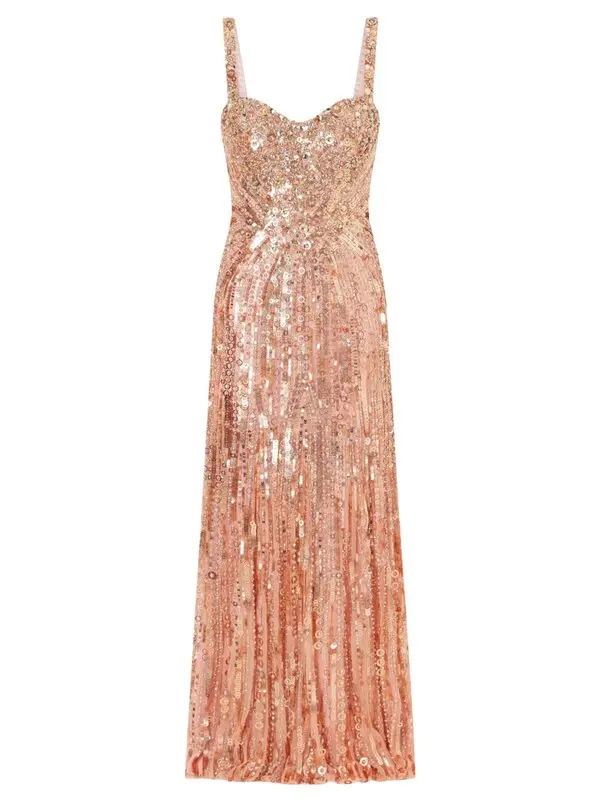 Jenny Packham Crystal-embellished Sequined Tulle Gown - No