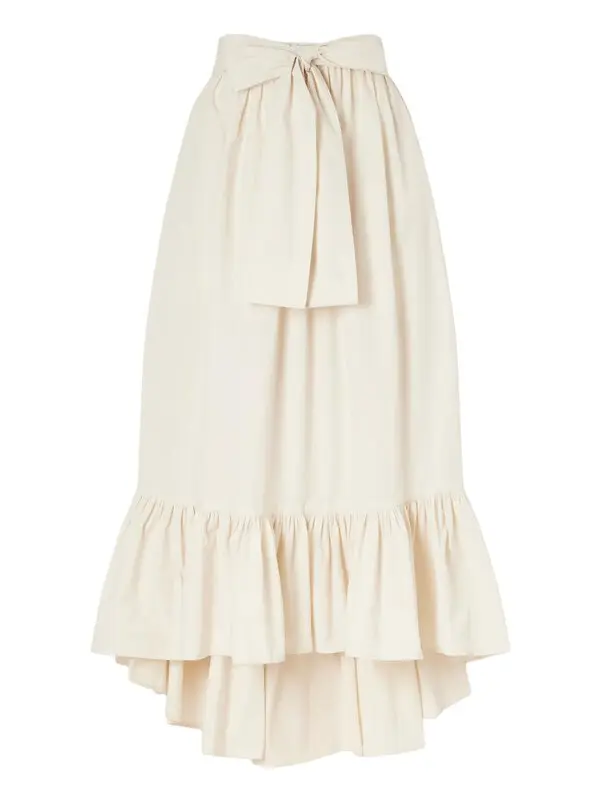 Lisa Marie Fernandez Asymmetric Tiered Cotton-poplin Maxi Skirt - No