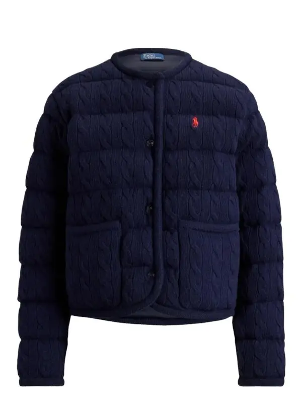 Polo Ralph Lauren Cable-knit Quilted Jacket - Blue