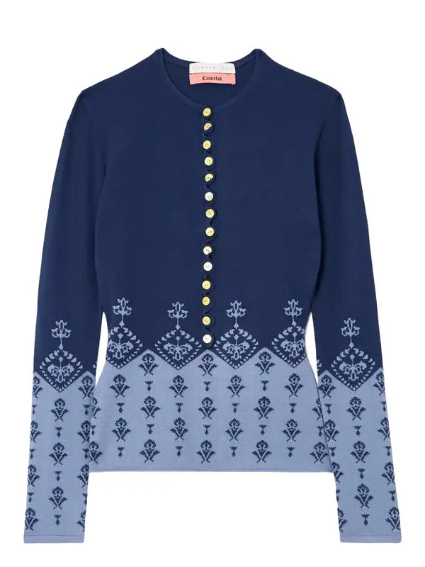 CONNER IVES Ruffled Jacquard-knit Sweater - No