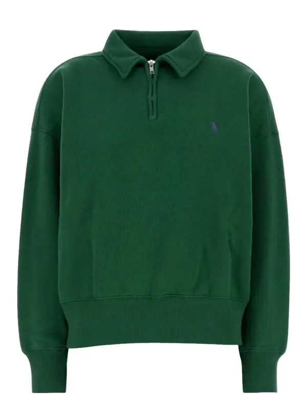 Polo Ralph Lauren Half Zip Knit Sweatshirt - Green
