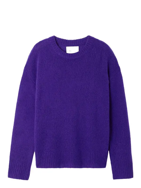 LISA YANG Cashmere And Silk-blend Sweater - Purple