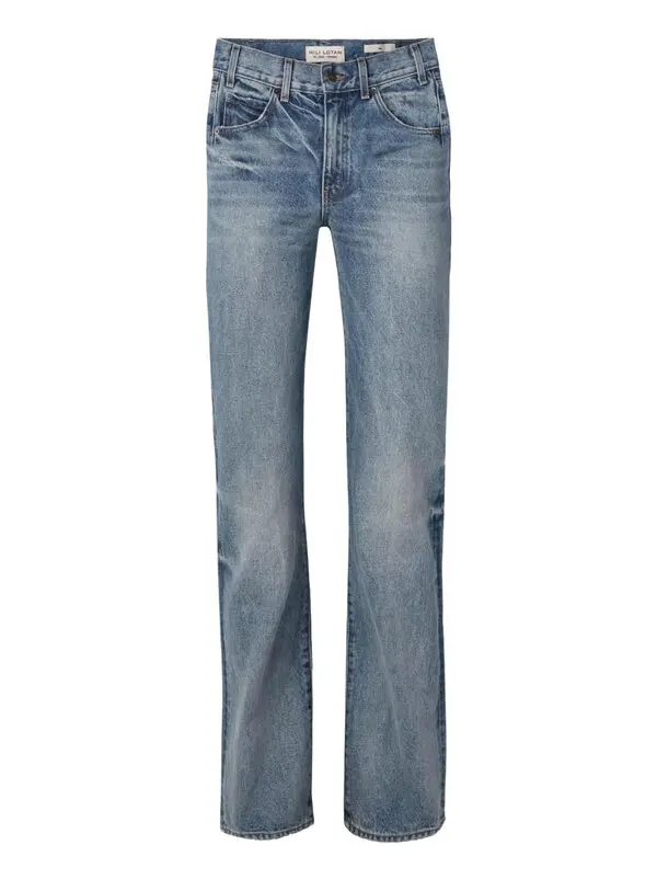 NILI LOTAN High-rise Straight-leg Jeans - Blue
