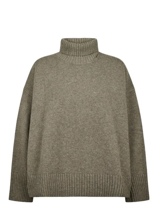 Soeur High-neck Knit Sweater - Green