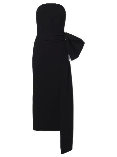 Roland Mouret Draped Strapless Crêpe Cocktail Dress - Black