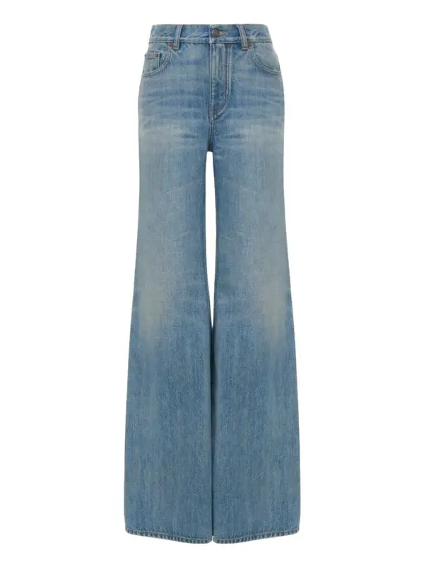Chloé High-waisted Wide-leg Jeans - Blue