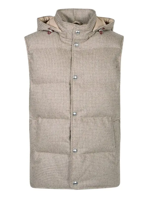 Eleventy Nylon Wool Cashmere Gilet - Camel