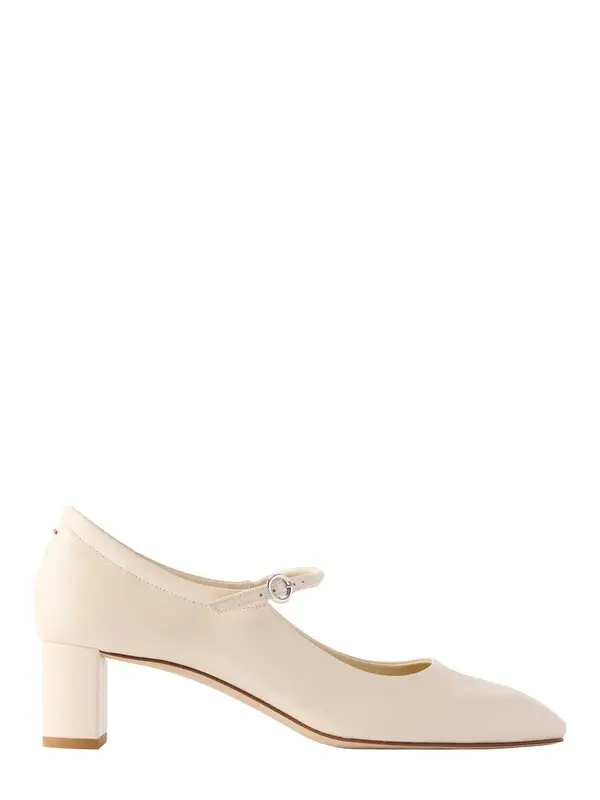AeydĒ Lina Leather Square Toe Mary Jane Pumps - No