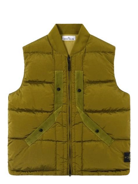 Stone Island Quilted Zipped Vest - Cactus