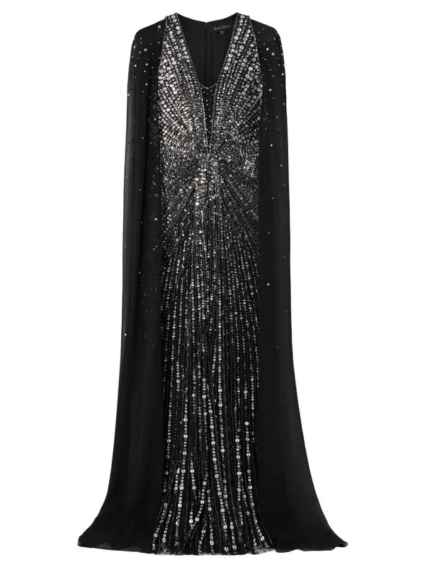 ALEMAIS One-shoulder Gathered Printed Recycled Satin-twill Dress - Black