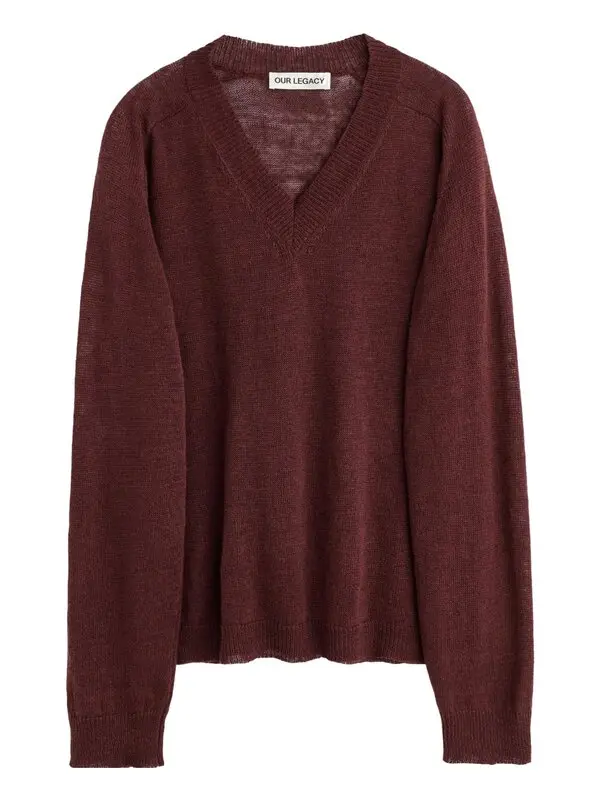 Our Legacy Long-sleeve Knit Top - Cabernet