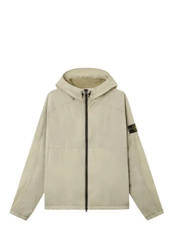 Stone Island Hooded Jacket With Anti-drop Finish - Sand