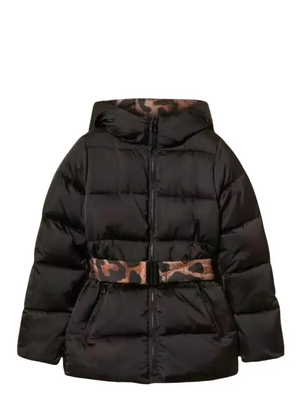 TWINSET Puffer Jacket With Reversible Belt - Black