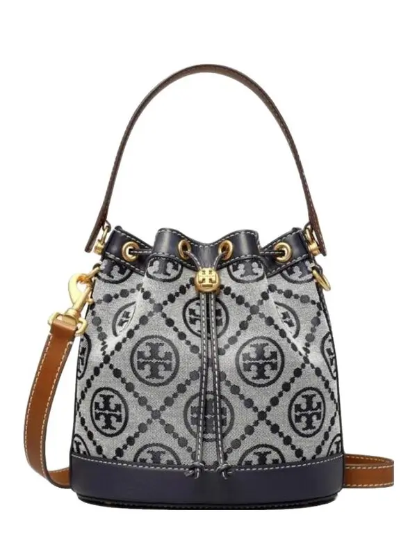 Tory Burch T Monogram Jacquard Bucket Bag - Blue