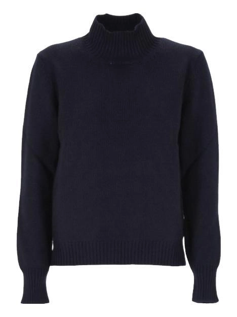 GRAN SASSO Turtleneck Sweater With Ribbed Cuffs And Hem - Black