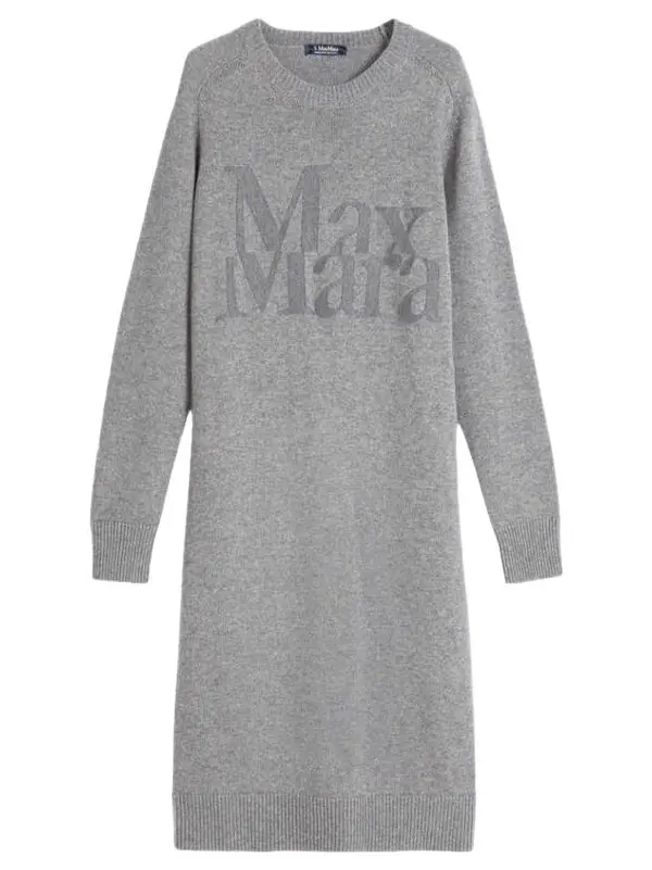 Max Mara Cursore Long-sleeved Dress - Gray