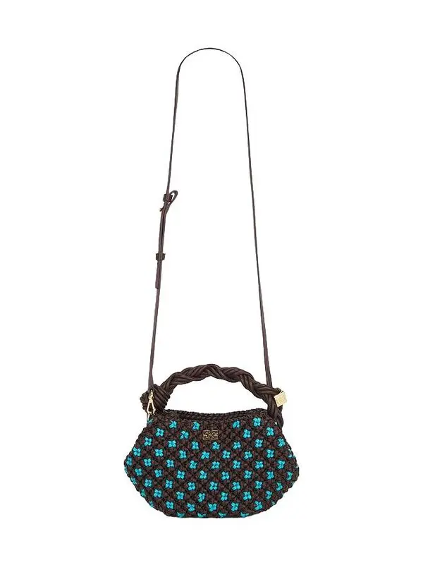 GANNI Bou Mini Braided Bag In Brown - Chicory Coffee