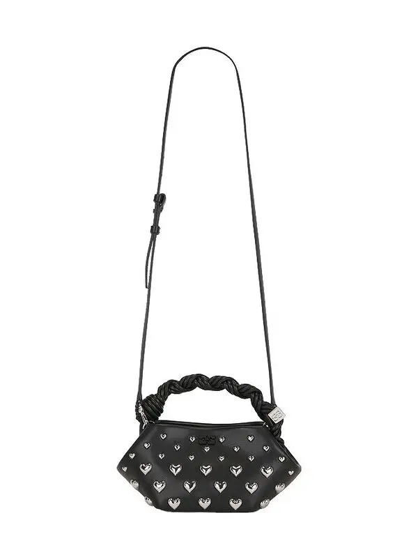 GANNI Bou Mini Hearts Bag - Black
