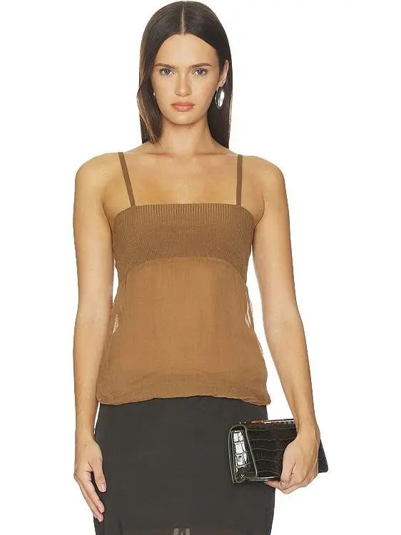 AYA MUSE Aven" Top - Rust Brown