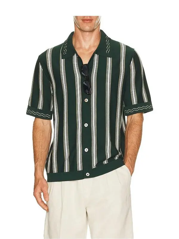 CHE Sawyer Knitted Shirt In Green - Pine Green