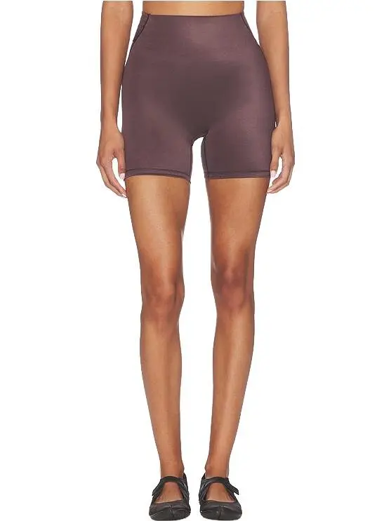 NIKESKIMS Shine Bonded Waist 5 Inch Short In Brown - Phoenix