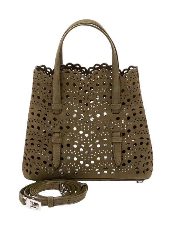 Alaïa Mina 20 Leather Handbag - Green