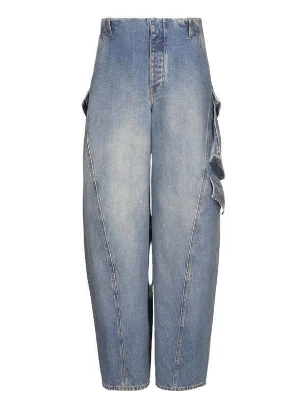 Alaïa Cargo Denim Jeans - Blue