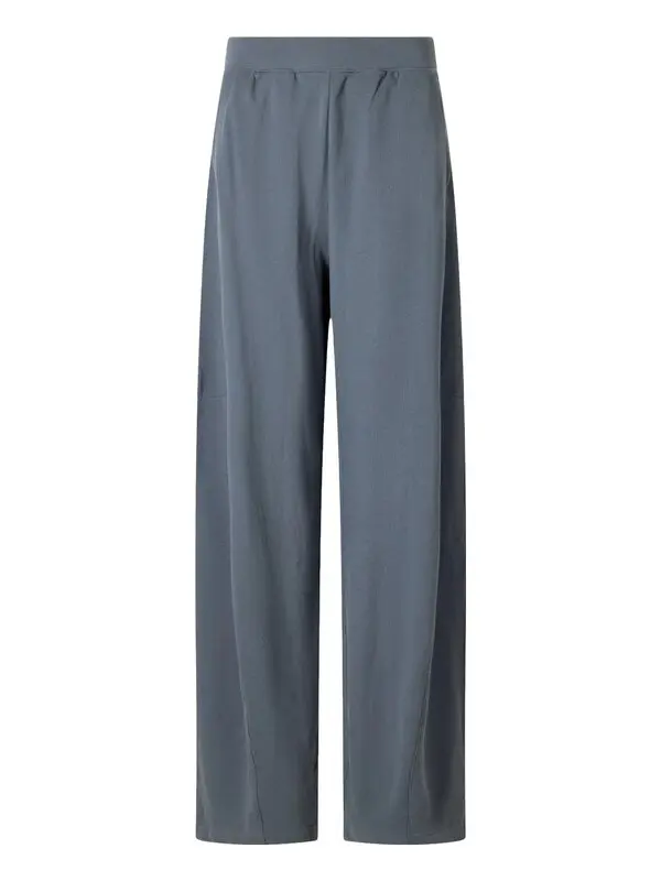 Tibi Winslow Cotton Jersey Wide-leg Track Pants - Blue