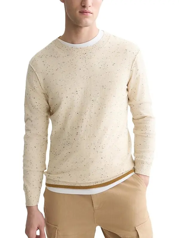 Scotch & Soda Speckled Hem Stripe Sweater - Eggnog