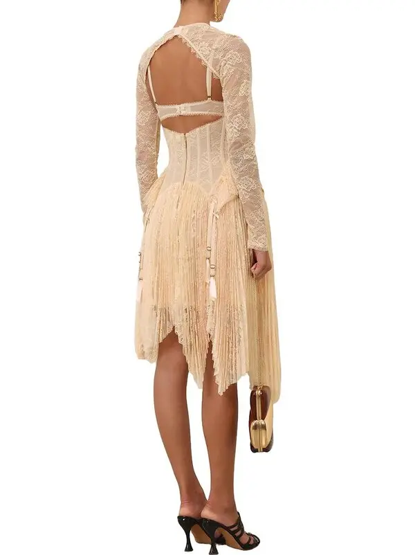 Zimmermann Valiant Lingerie Mini Dress - Cream