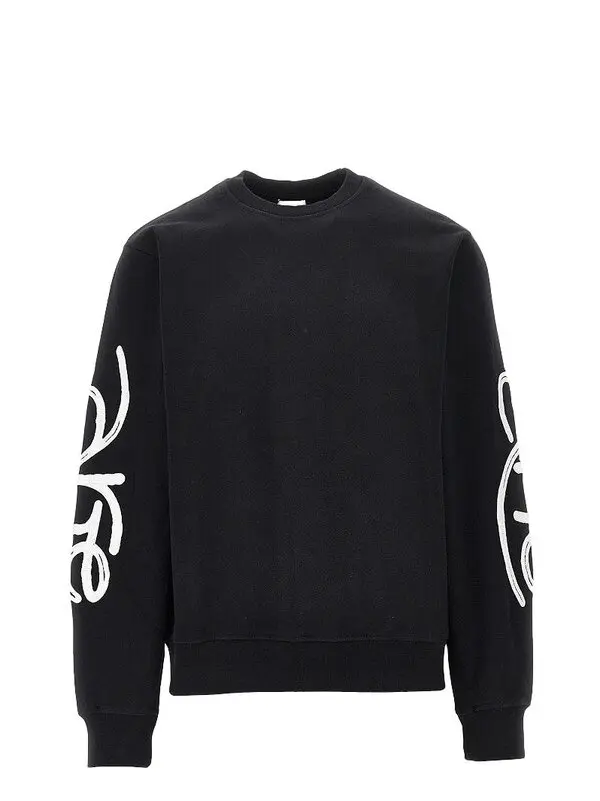 ARTE Cotton Sweatshirt With Logo Embroidery - Black
