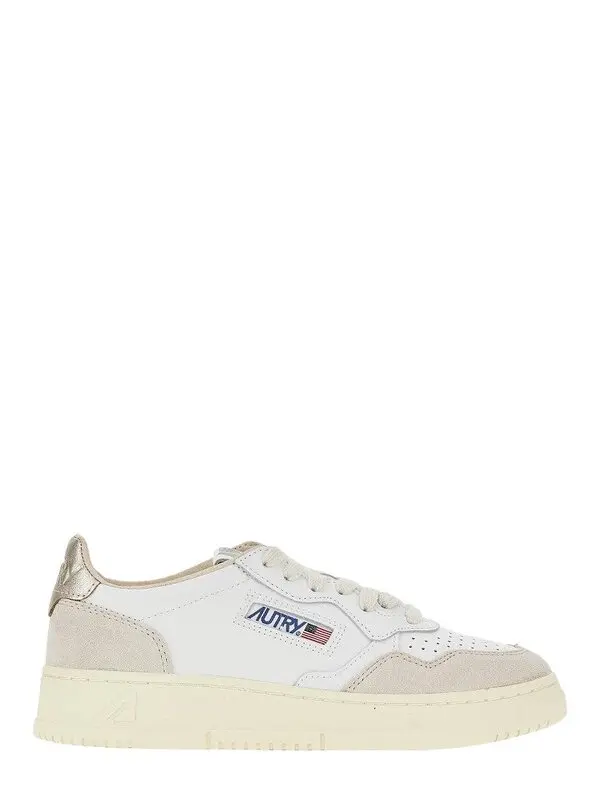 AUTRY Leather And Suede Medalist Low Top Sneakers - White