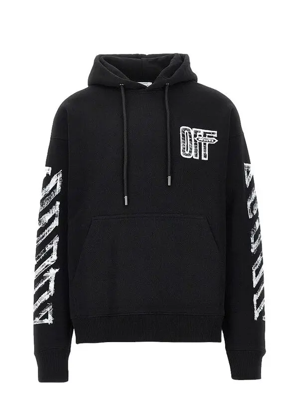 Off-White Motion Arrow Kate' Hoodie - Black