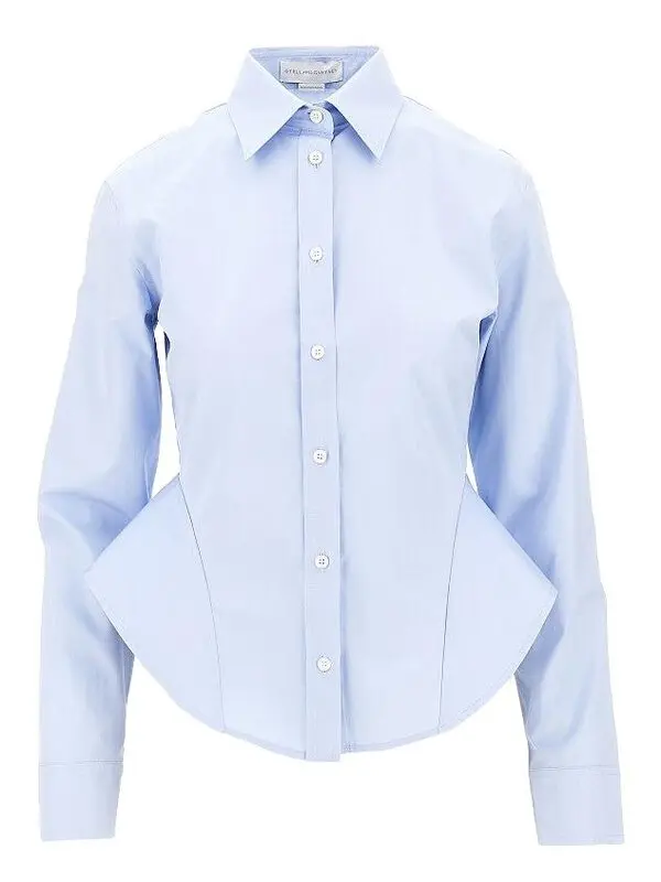 Stella McCartney Poplin Basque Shirt - Blue