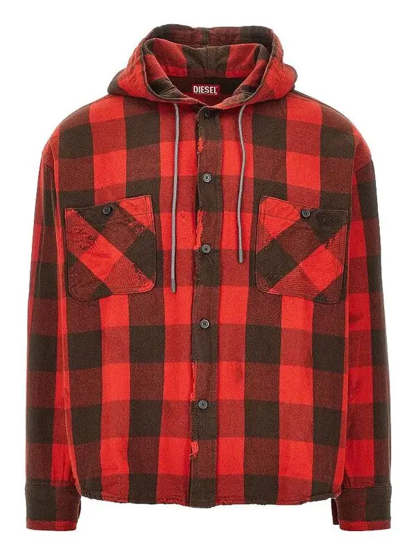 DIESEL® S-drum' Cotton Shirt - Red