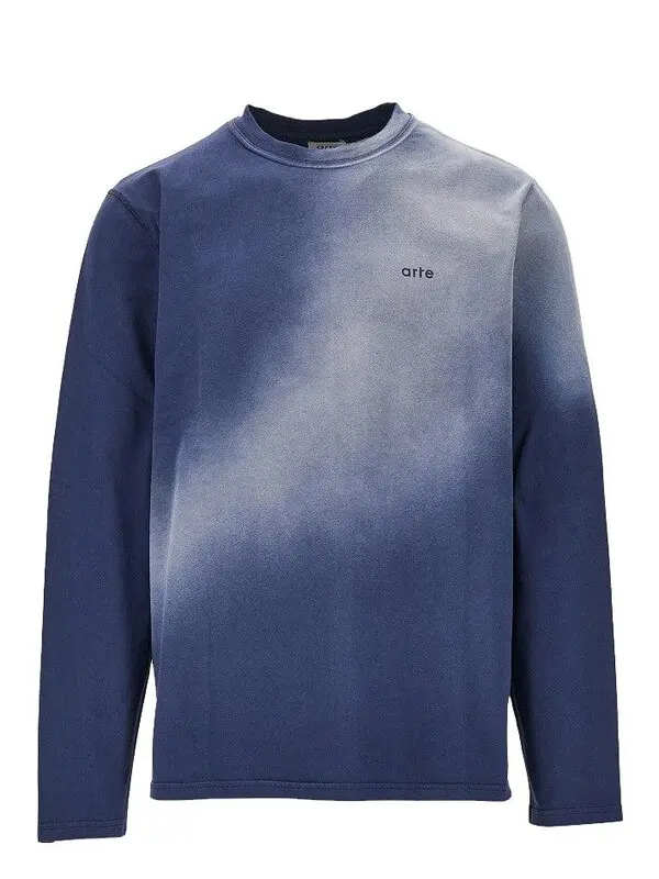 ARTE Cotton T-shirt With Faded Effect - Blue