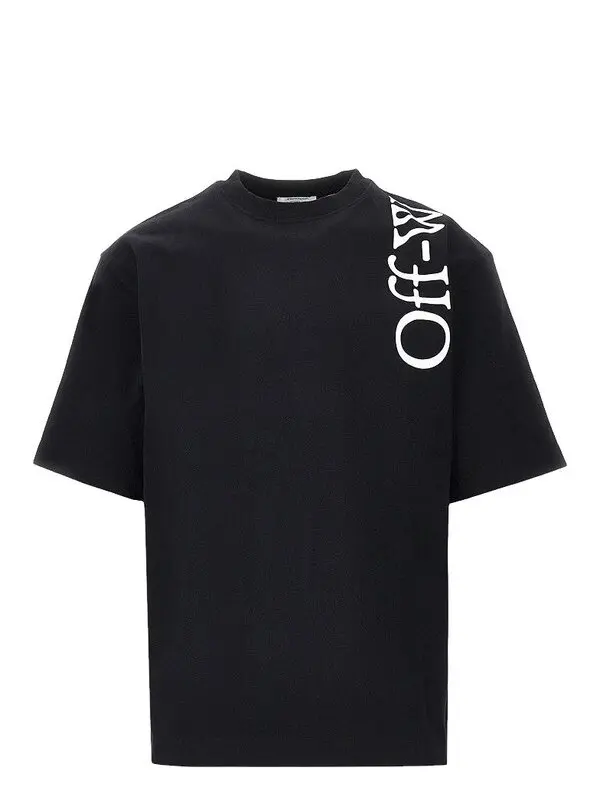 Off-White Vertical Bookih Kate' Cotton T-hirt - Black