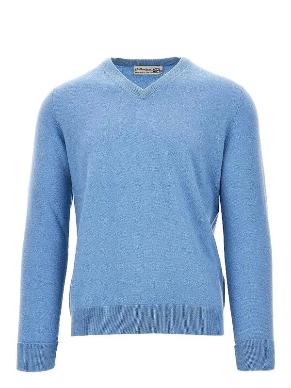 BALLANTYNE V-neck Cashmere Sweater - Blue