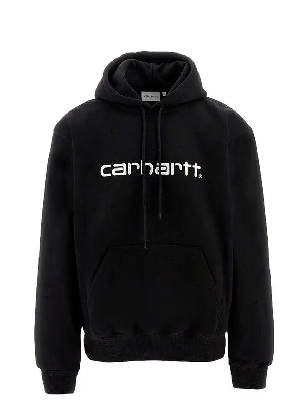 Carhartt Work In Progress Logo Embroidery Hoodie - Black