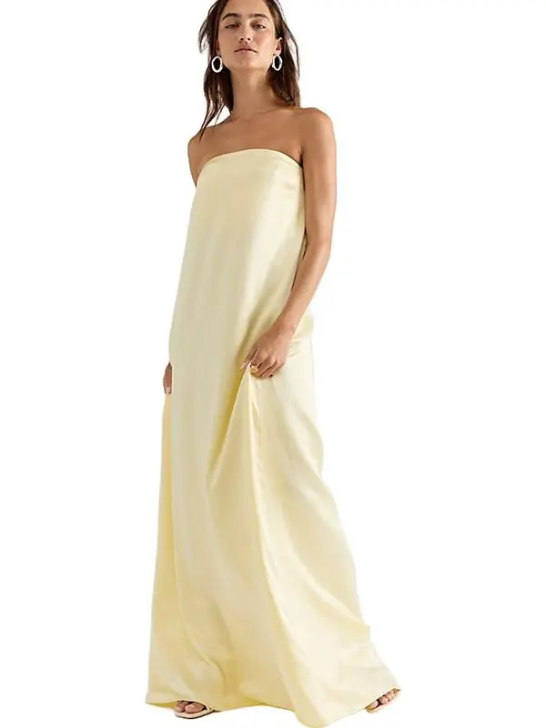 Shona Joy La Lune Column Maxi Dress - Lemon